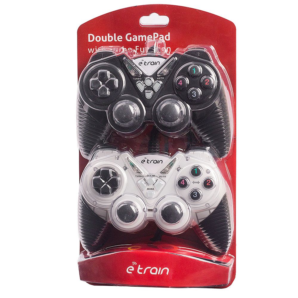 E-train GP054 - USB 2.0 Double Game pad - Colors | طه كمبيوتك