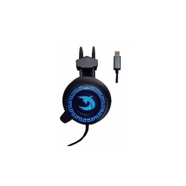 Shark USB H500 Gaming Headset With Mic & LED Light – Black | طه كمبيوتك
